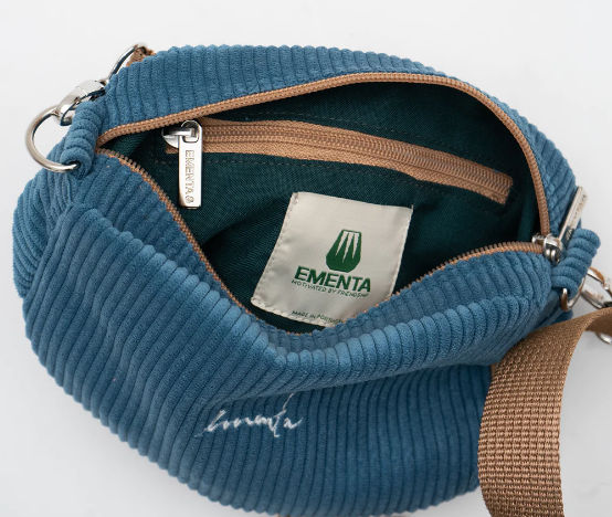 EMENTA SB - FLUFFY SIGNATURE CORDUROY BAG - NAVY – good times skate shop